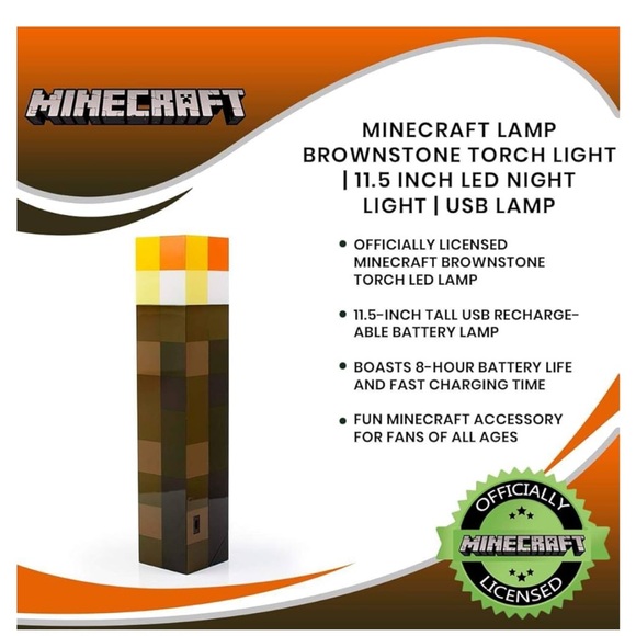 Mojang | Toys | Mojang Minecraft Lamp Torchlight | Poshmark